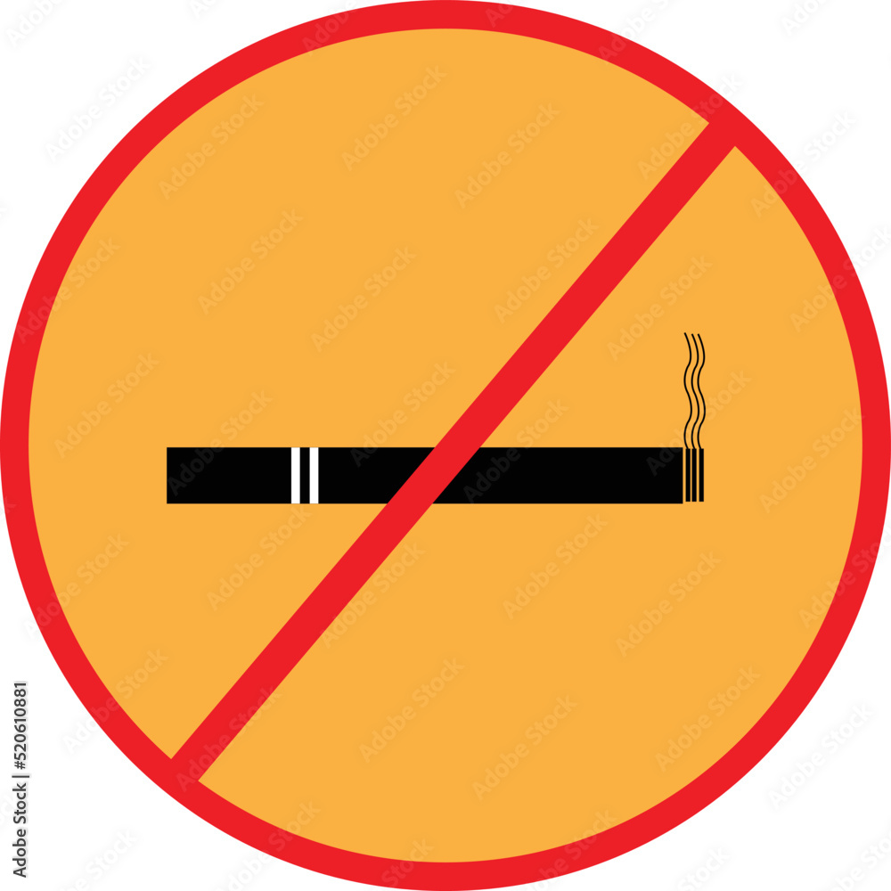 No smoking icon. No smoking sign icon vector illustration. Stop smoking ... No smoking icon. No smoking sign icon vector illustration. Stop smoking ...