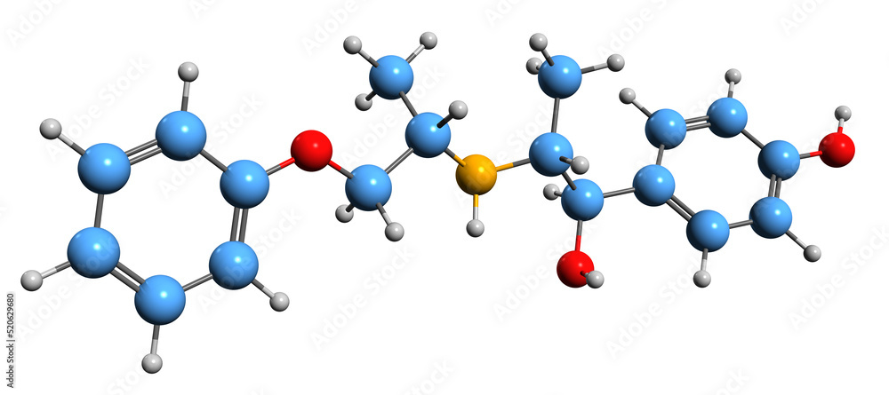 3D image of Isoxsuprine skeletal formula - molecular chemical structure ...