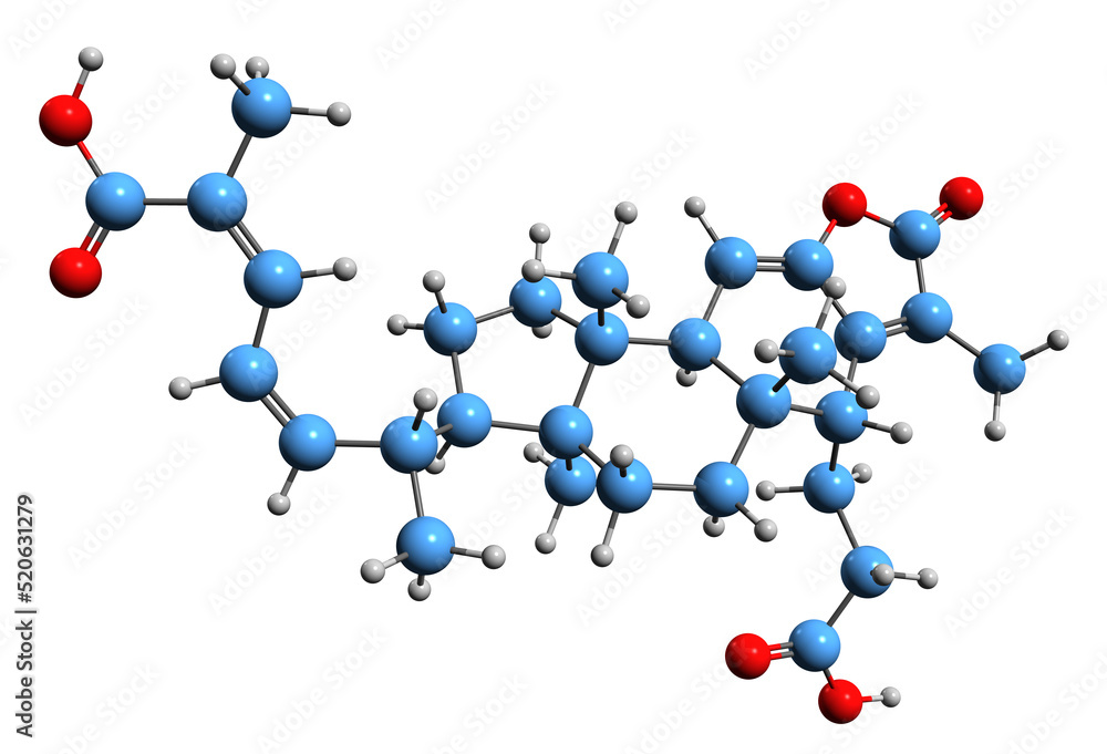 3D image of Lepidolide skeletal formula - molecular chemical structure ...