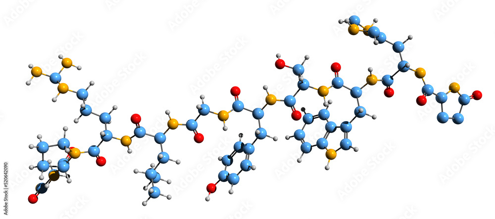 3D image of Luliberin skeletal formula - molecular chemical structure ...