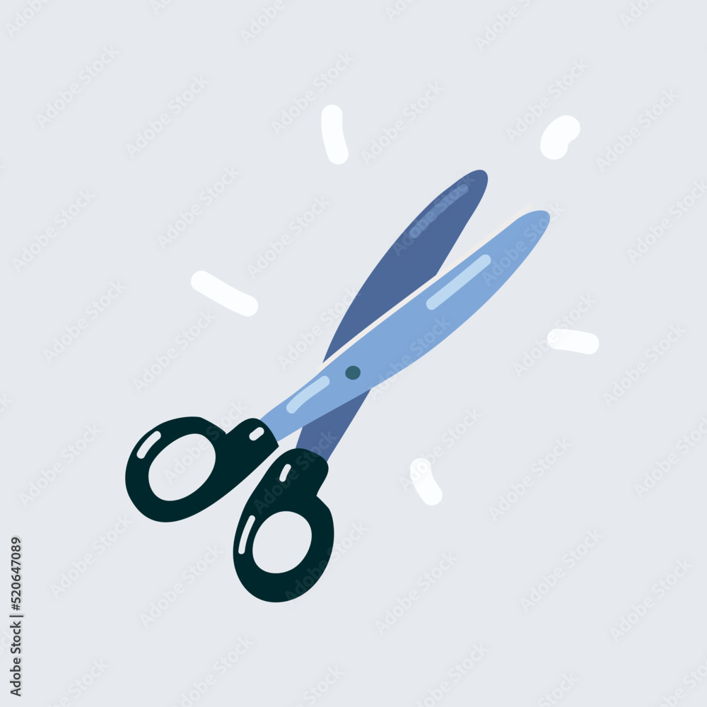 Vector illustration of open scissor Stock Vector | Adobe Stock