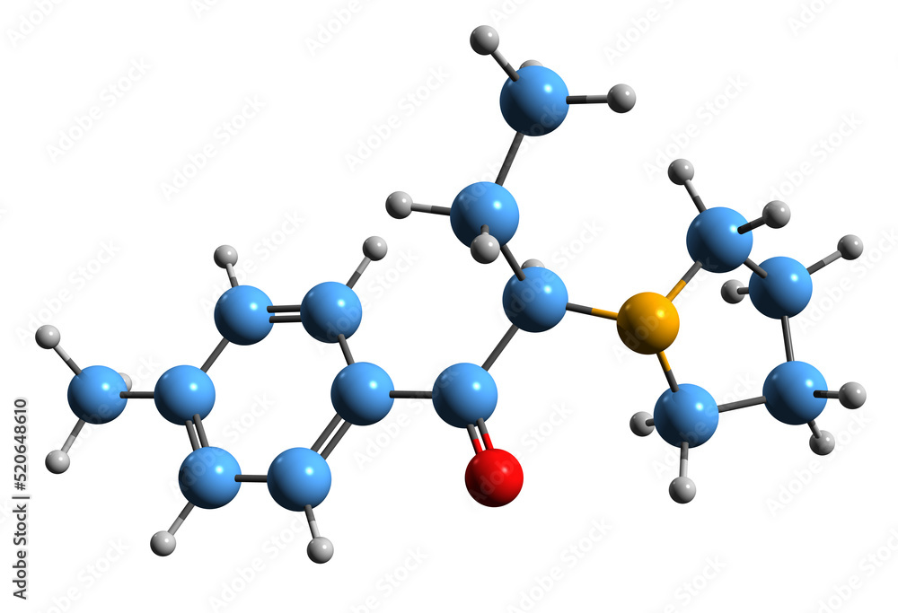 3D image of MPBP skeletal formula - molecular chemical structure of ...