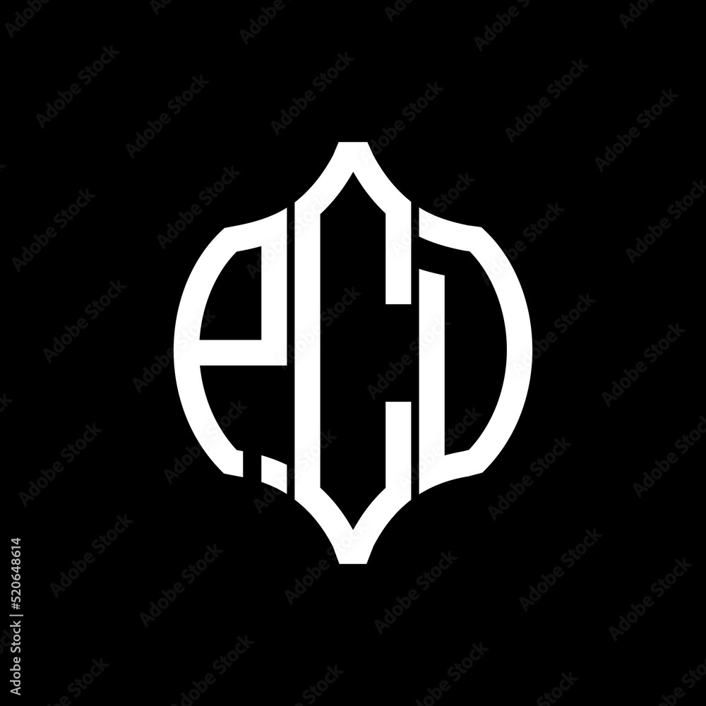 PCD letter logo. PCD best black background vector image. PCD Monogram ...