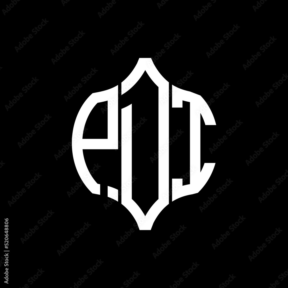 Pdi Letter Logo Pdi Best Black Background Vector Image Pdi Monogram Logo Design For