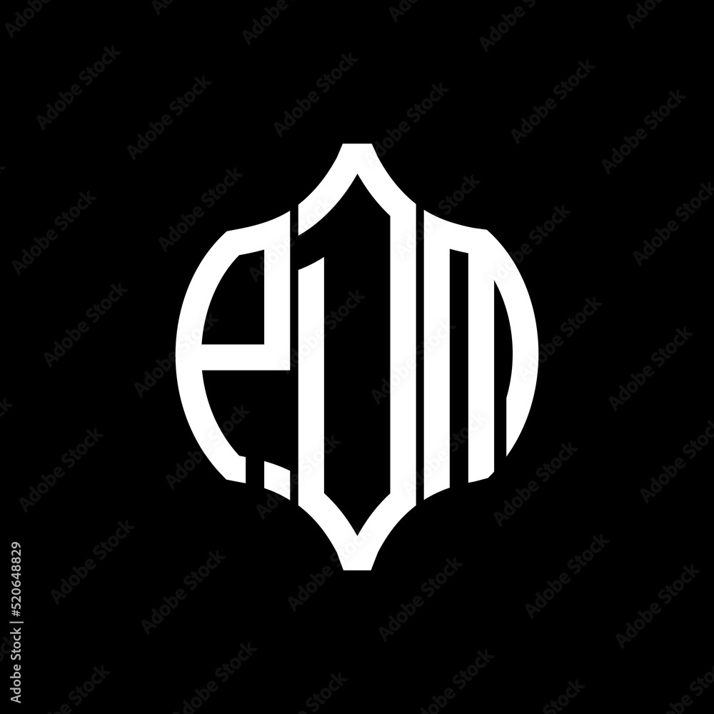 PDM letter logo. PDM best black background vector image. PDM Monogram ...