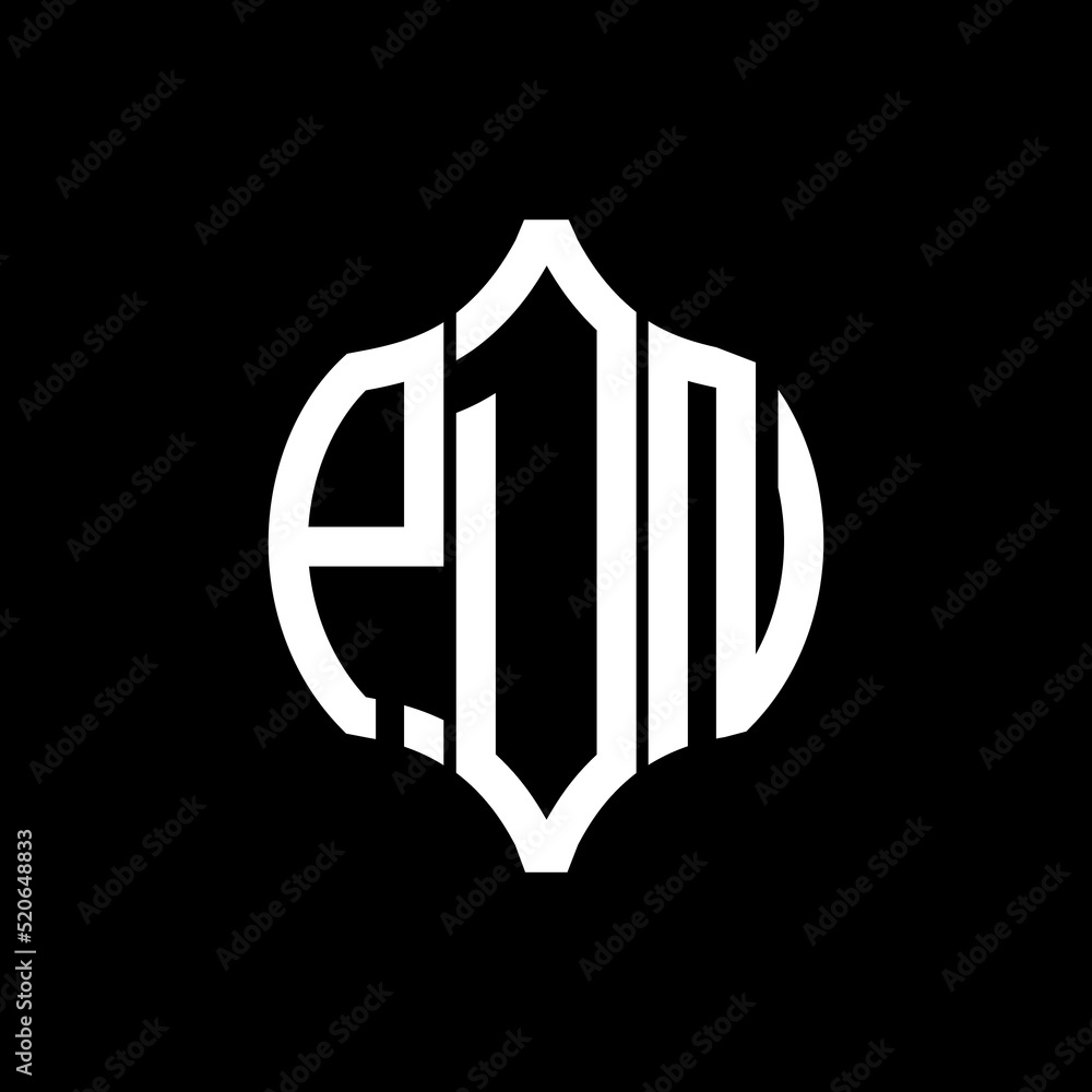 PDN letter logo. PDN best black background vector image. PDN Monogram ...