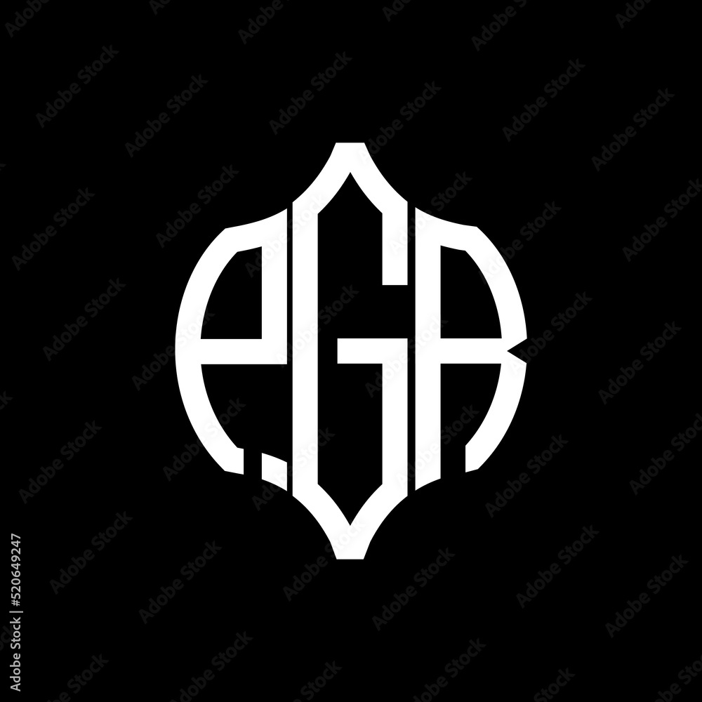 PGR letter logo. PGR best black background vector image. PGR Monogram ...