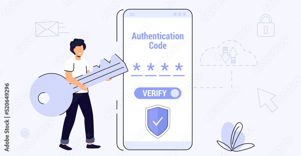 Vetor De Otp Authentication Secure Verification One Time Password For Secure Transaction On