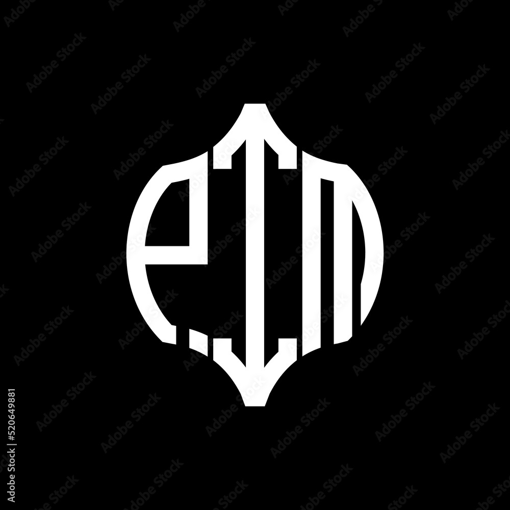 PIM letter logo. PIM best black background vector image. PIM Monogram ...