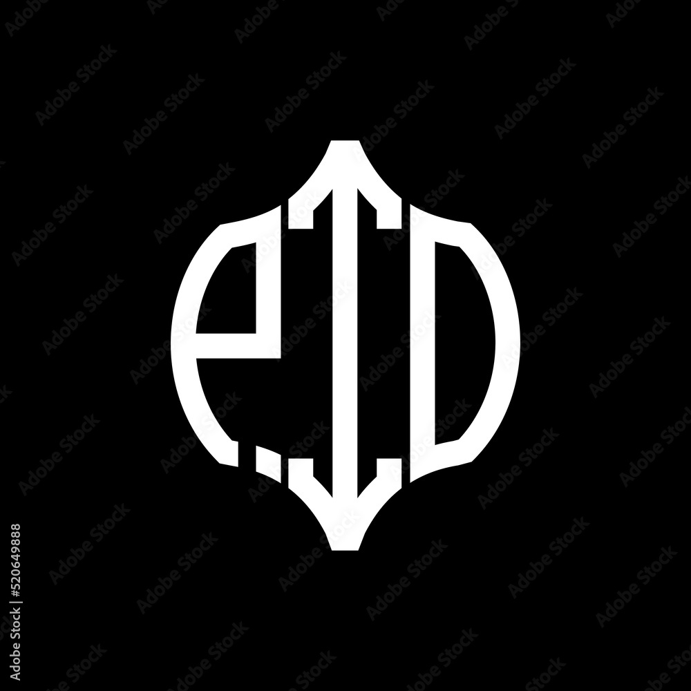 PIO letter logo. PIO best black background vector image. PIO Monogram ...