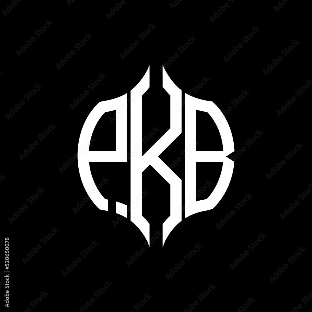 PKB letter logo. PKB best black background vector image. PKB Monogram ...