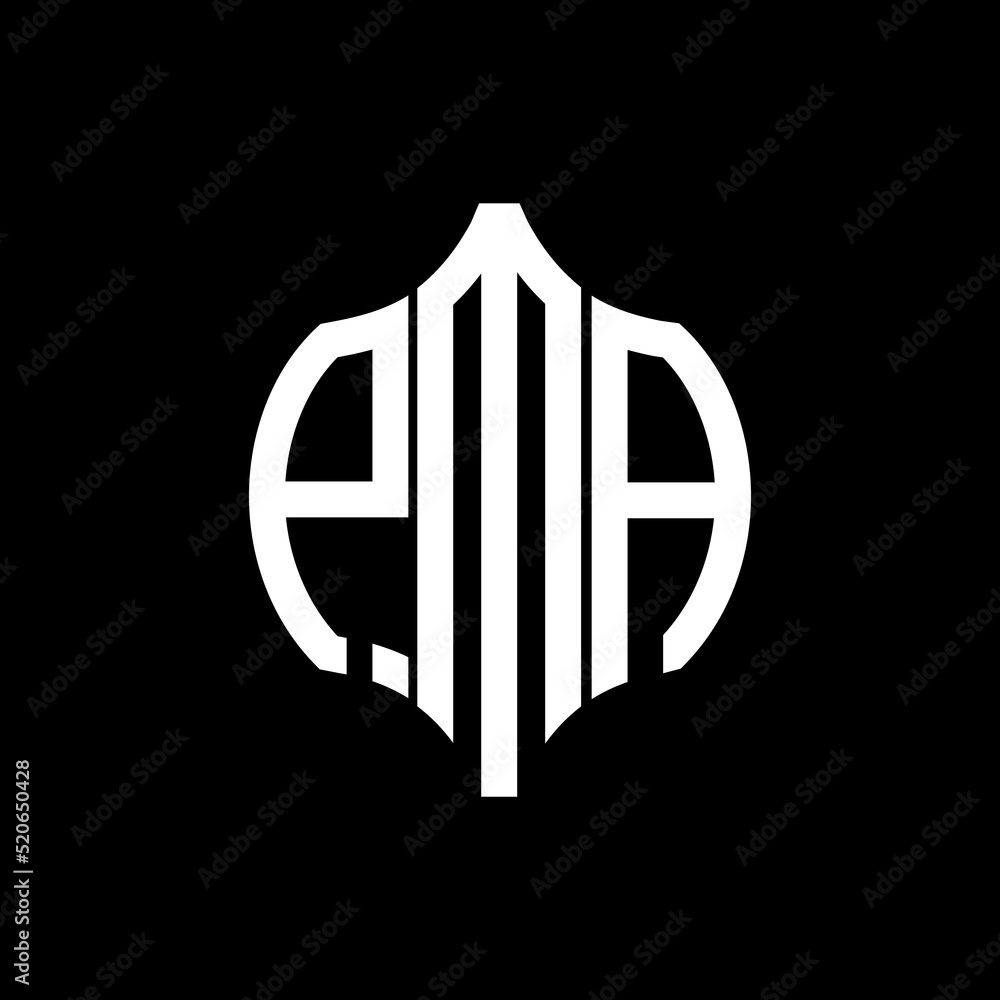 PMR letter logo. PMR best black background vector image. PMR Monogram ...