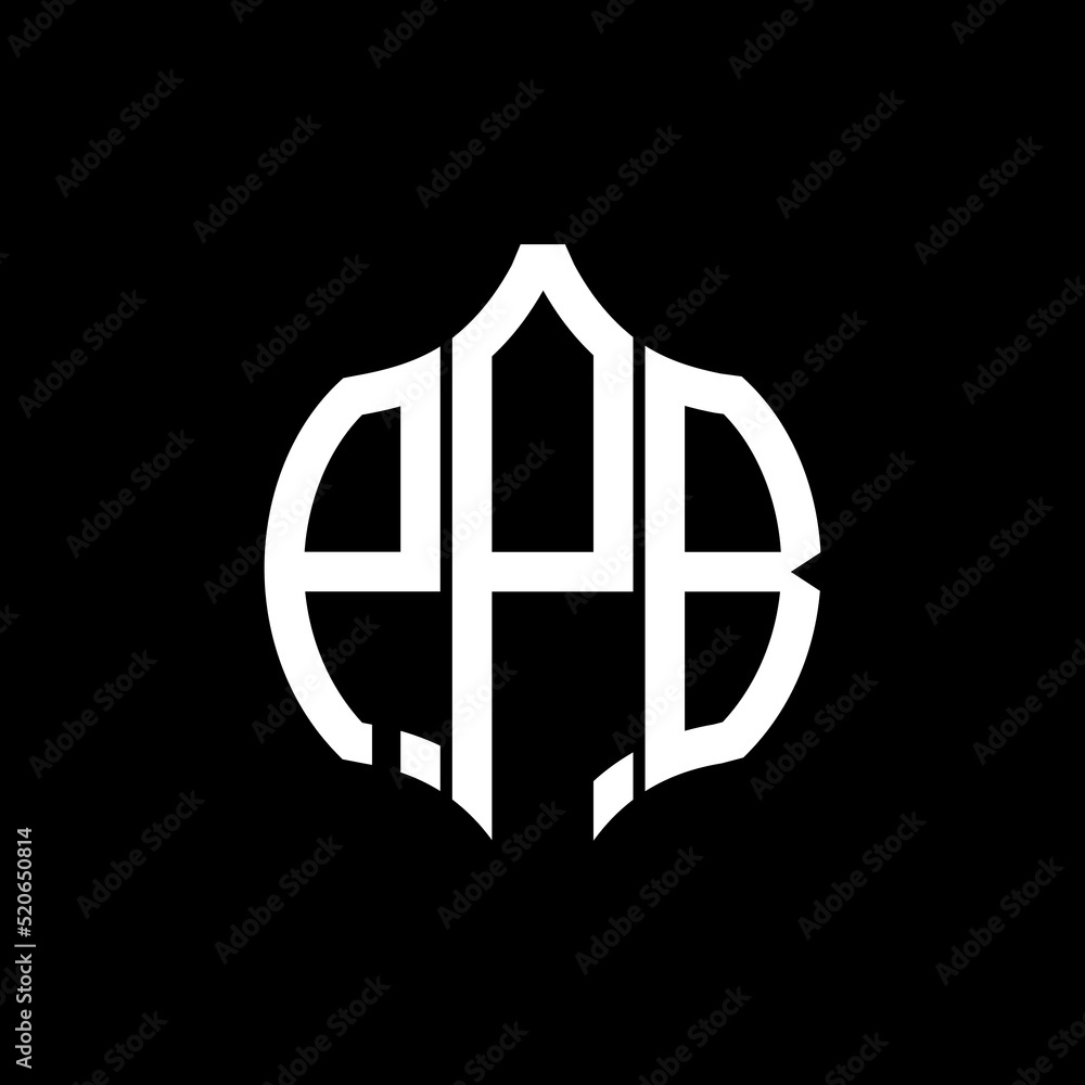 PPB letter logo. PPB best black background vector image. PPB Monogram ...