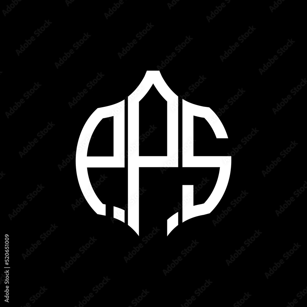 PPS letter logo. PPS best black background vector image. PPS Monogram ...