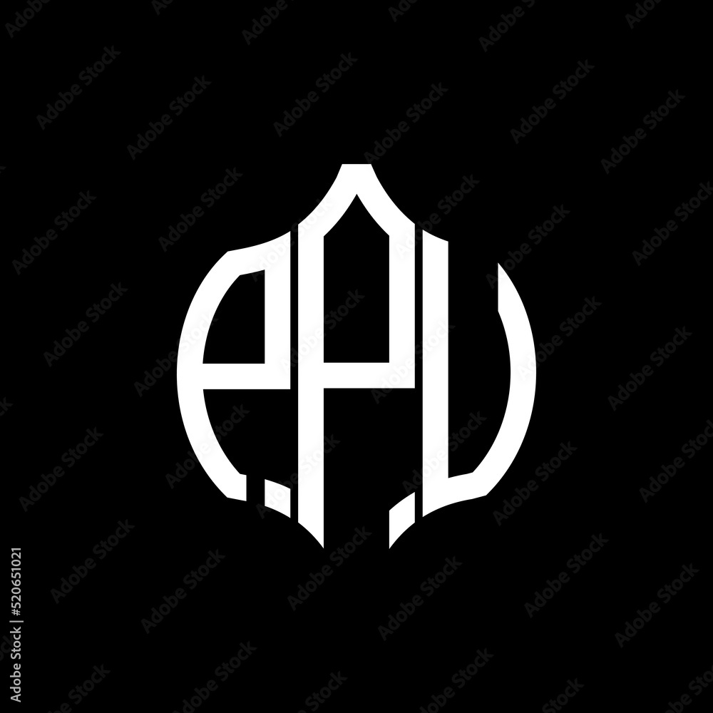 PPV letter logo. PPV best black background vector image. PPV Monogram ...