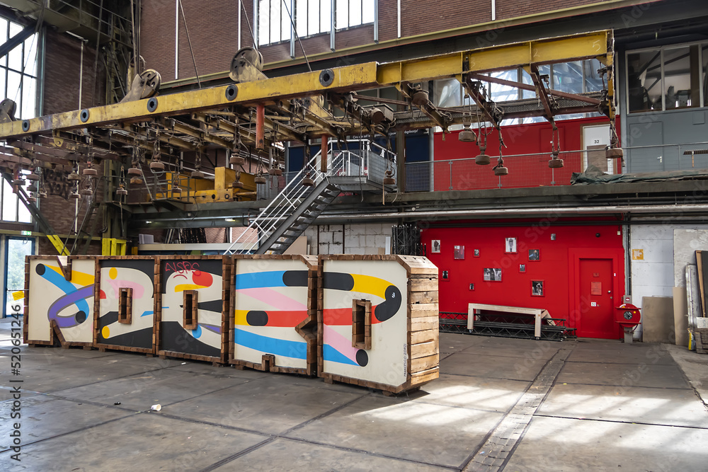 Stockfoto Former NDSM warehouse is part of the former shipyard and is ...