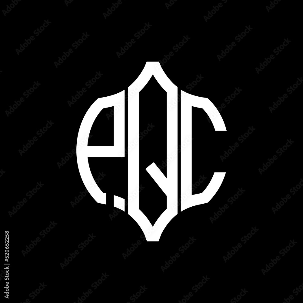 PQC letter logo. PQC best black background vector image. PQC Monogram ...