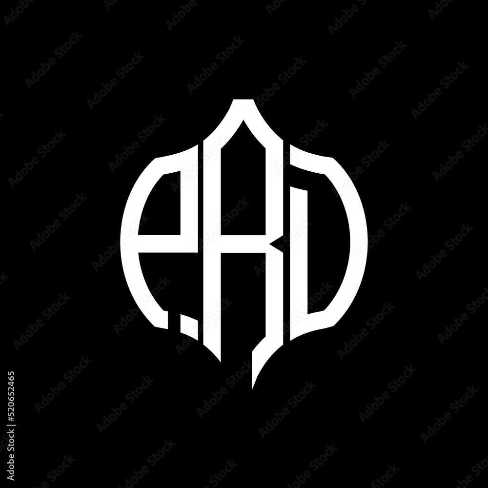 PRD letter logo. PRD best black background vector image. PRD Monogram ...