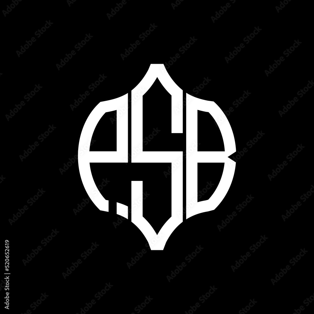 PSB letter logo. PSB best black background vector image. PSB Monogram ...