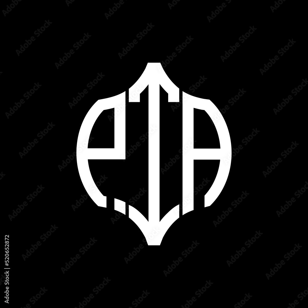 PTA letter logo. PTA best black background vector image. PTA Monogram ...