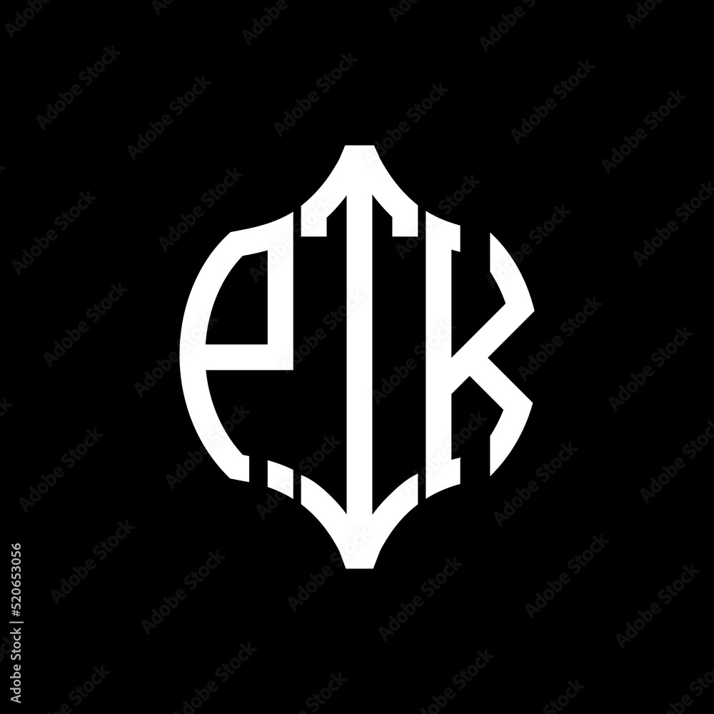 PTK letter logo. PTK best black background vector image. PTK Monogram ...