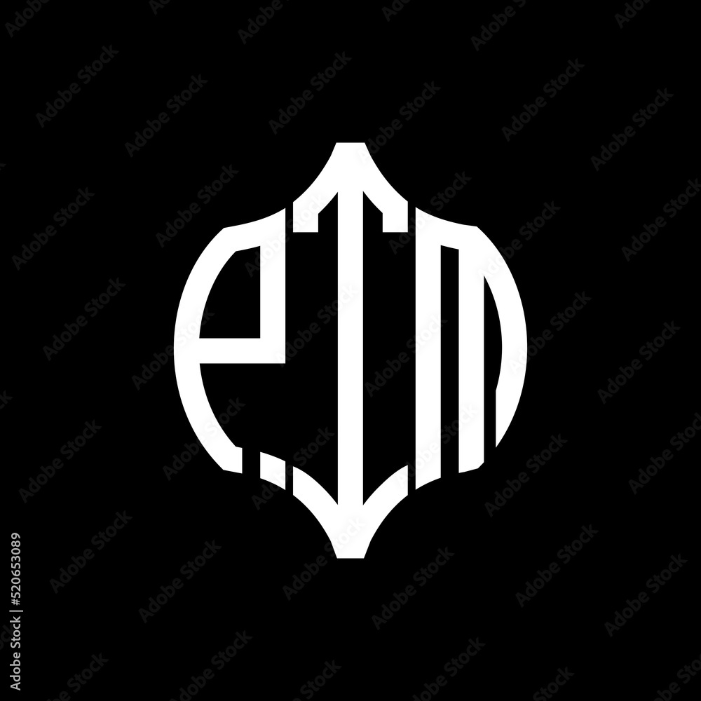 PTM letter logo. PTM best black background vector image. PTM Monogram ...