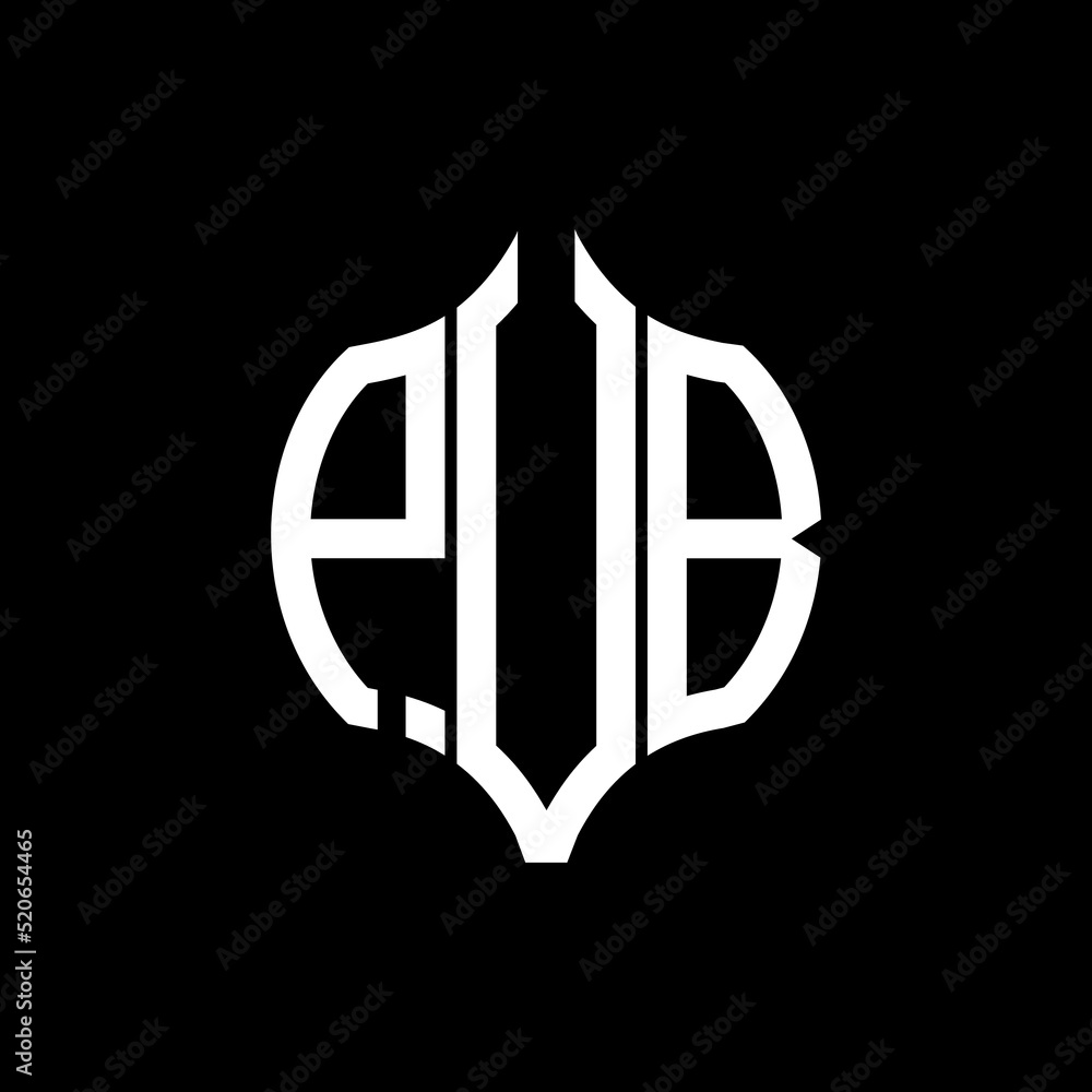 PVB letter logo. PVB best black background vector image. PVB Monogram ...