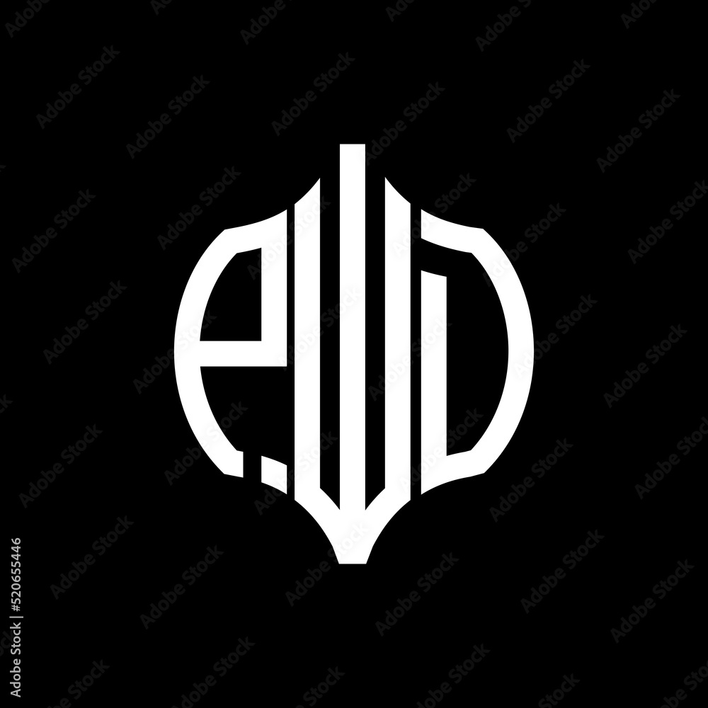 PWD letter logo. PWD best black background vector image. PWD Monogram ...