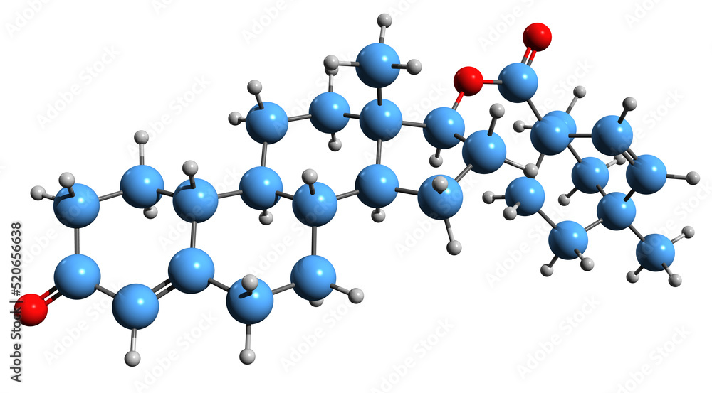 3D image of Nandrolone cyclotate skeletal formula - molecular chemical ...