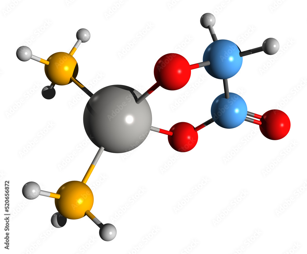 3D image of Nedaplatin skeletal formula - molecular chemical structure ...