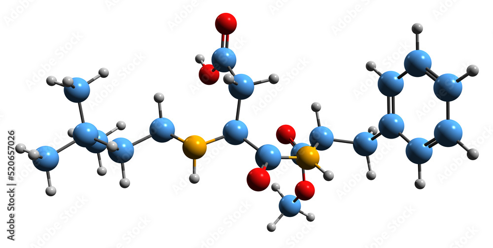 3D image of Neotame skeletal formula - molecular chemical structure of ...