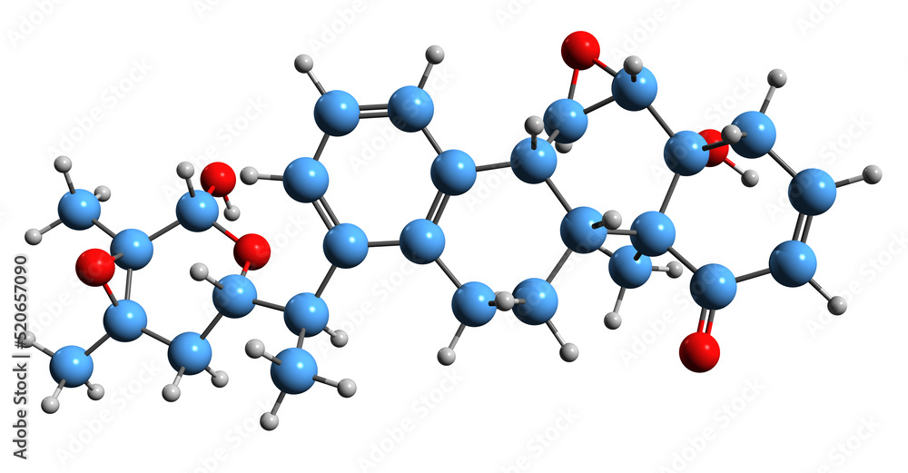 3D image of Nicandrenon-1 skeletal formula - molecular chemical ...