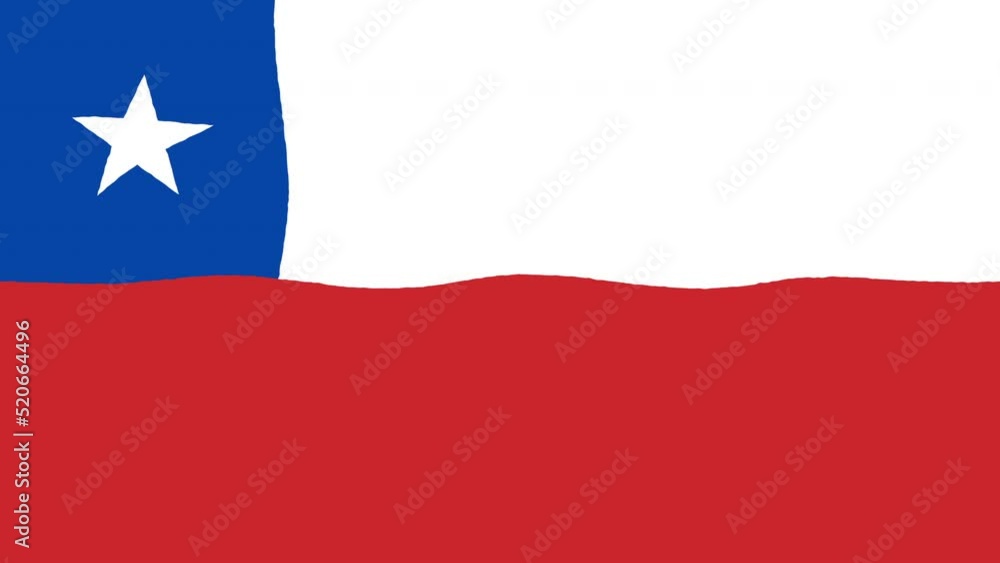 Waving Flag of Chile, Animated Background. National Chilean Flag Wave ...