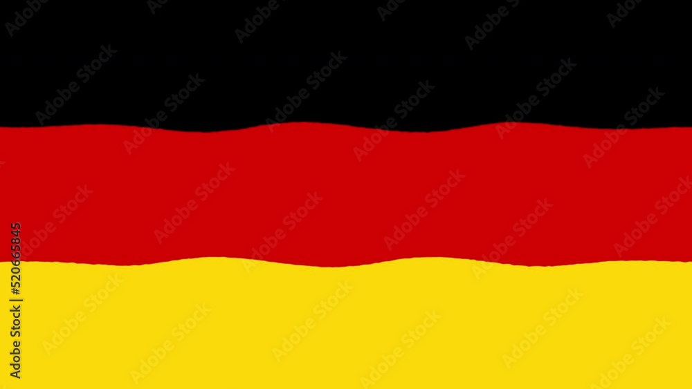 Waving Flag of Germany, 4K Cartoon Animated Background. German Flag ...