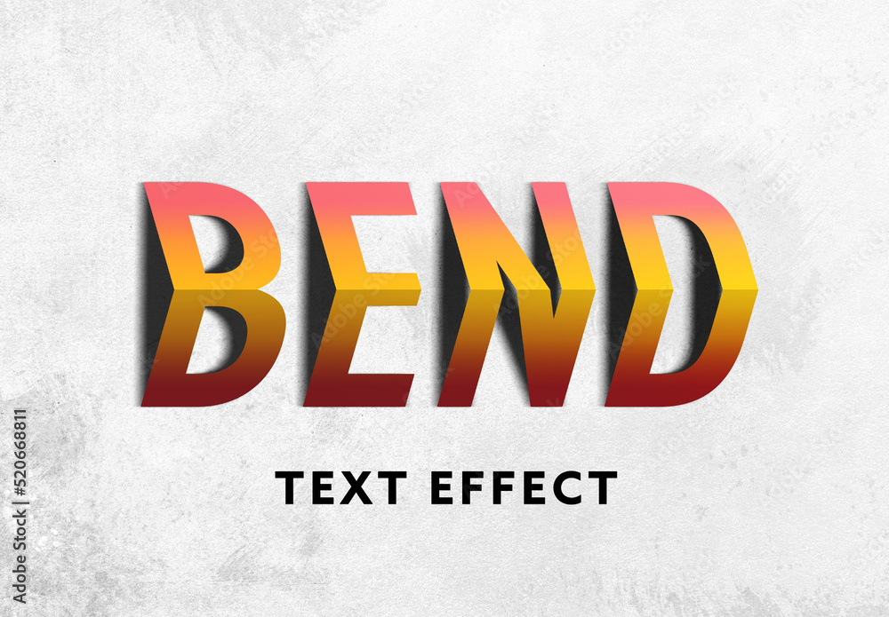 Bend Text Effect Stock Template | Adobe Stock