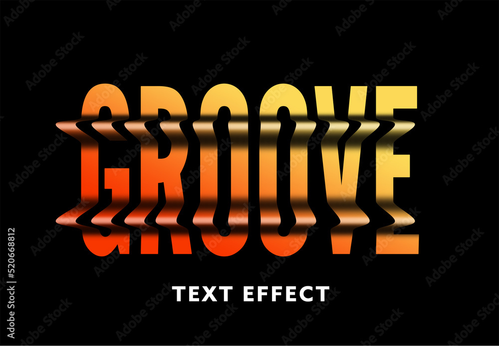 Groove Text Effect Stock Template | Adobe Stock