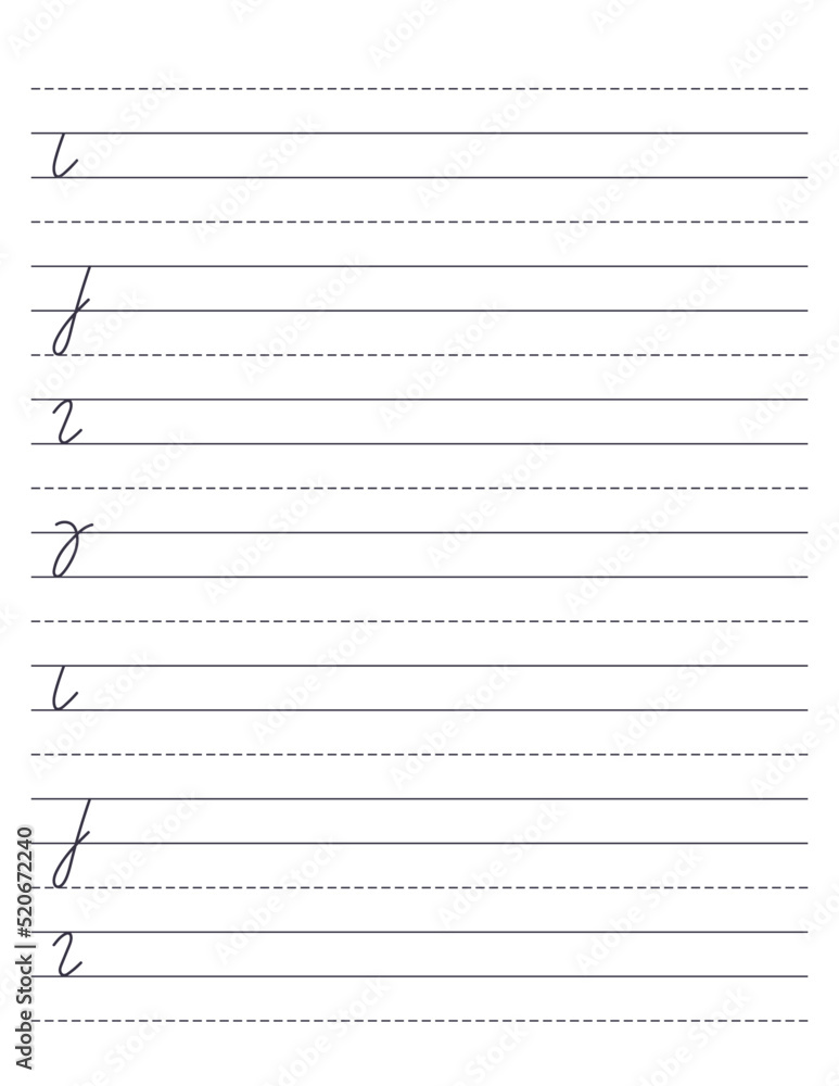 Preschool Writing worksheet with tracing dashed lines for practicing ...