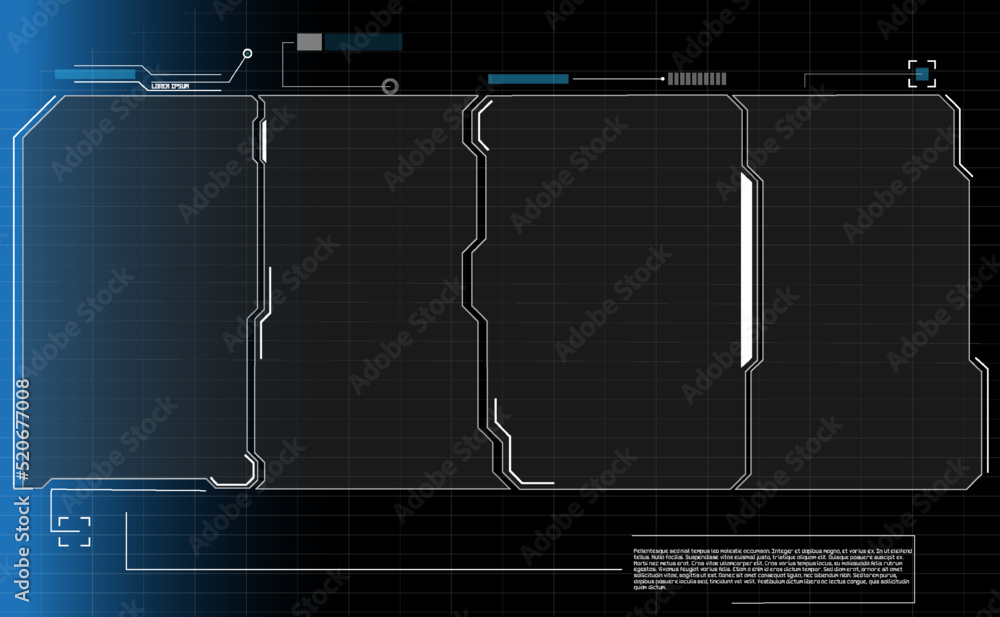 Poster Abstract Virtual Game Target Monitor Control Panel Layout ...