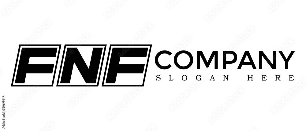 FNF three Letter Rounded rectangle boxes shape element symbol digital ...