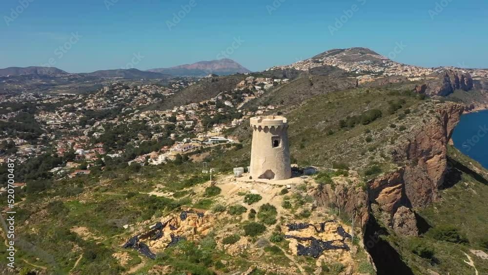 Torre Vigia Cap d'Or Towering At The Rocky Cliffs At The Edge Of The ...
