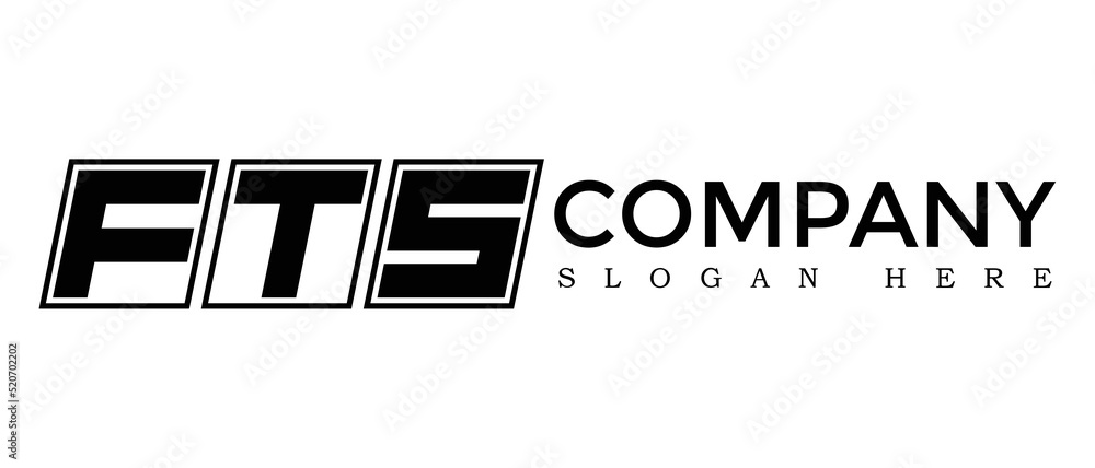 FTS three Letter Rounded rectangle boxes shape element symbol digital ...