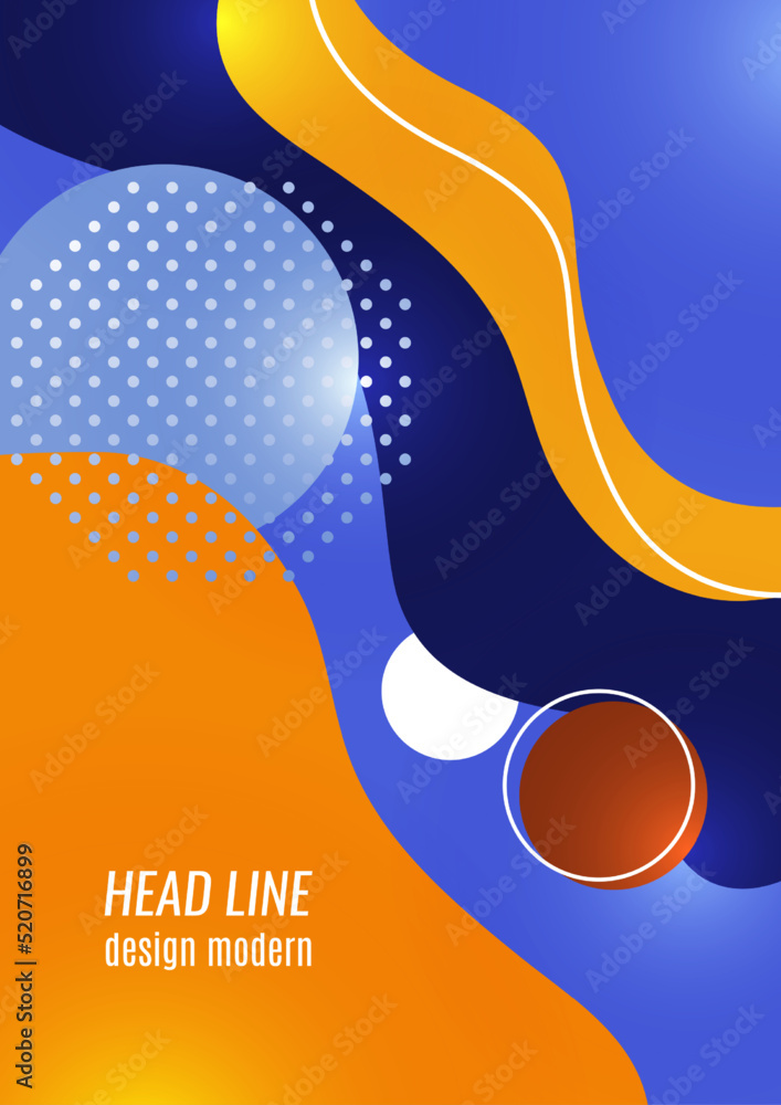 Creative geometric wallpaper. Round shapes, lines background. Business template for wallpaper ...