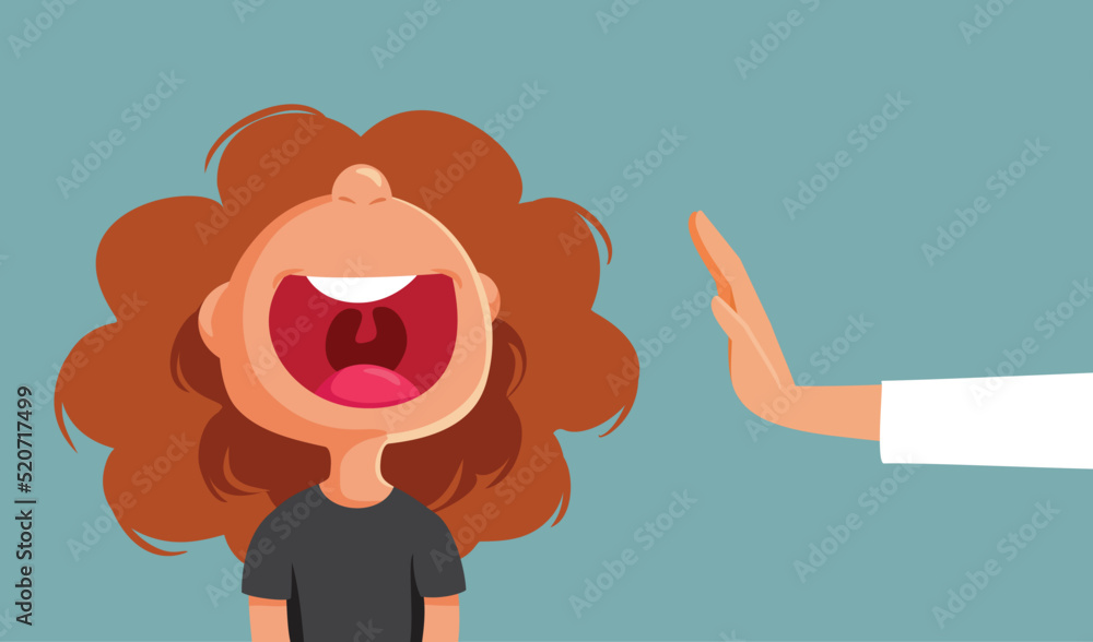 Parent Asking Screaming Child to Stop Vector Cartoon Illustration ...