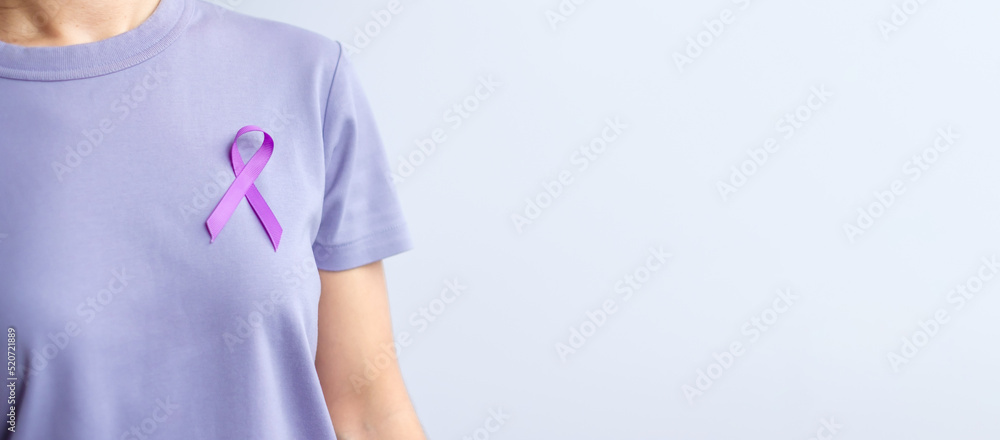 purple Ribbon for Violence, Pancreatic, Esophageal, Testicular cancer ...