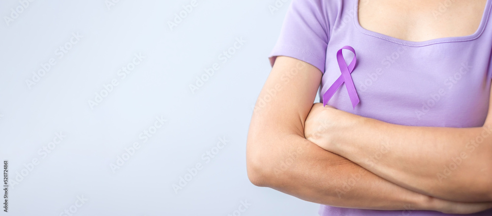 purple Ribbon for Violence, Pancreatic, Esophageal, Testicular cancer ...