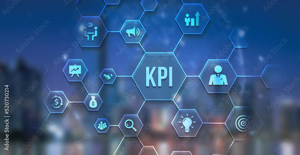 Internet, business, Technology and network concept. KPI Key Performance ...