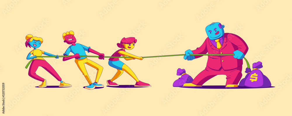 Strong Man Competition Cartoon