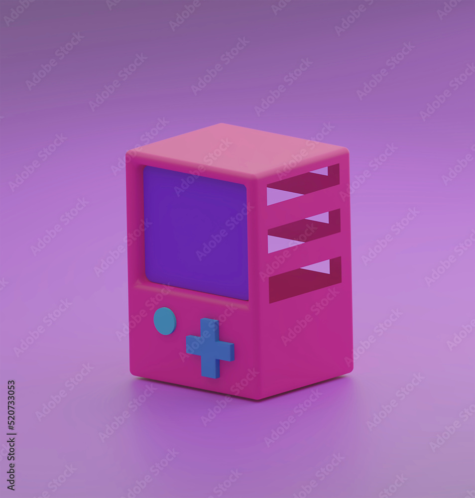 3d illustration cartoon game box Stock Illustration | Adobe Stock