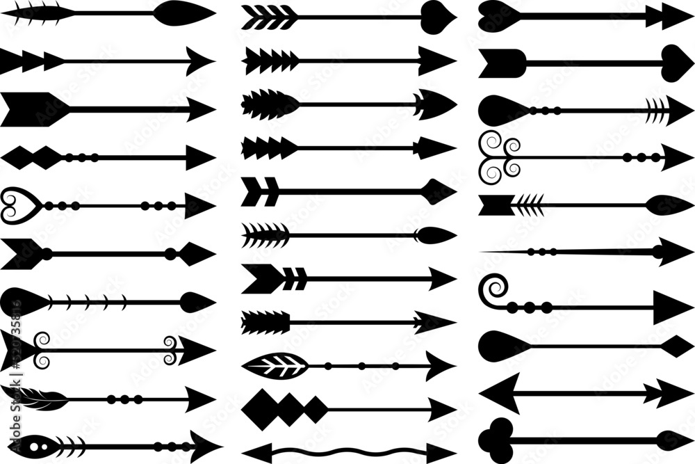 Arrow SVG, Arrow Silhouette, Arrow Sign Svg, Arrowhead Svg, Boho Arrow ...