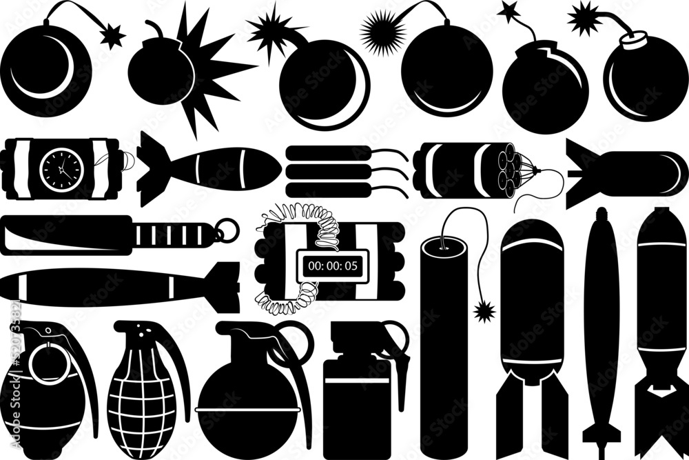 Bomb SVG, Bomb Silhouette, Rocket Svg, Cocktel Bomb svg, Airplane Bomb ...